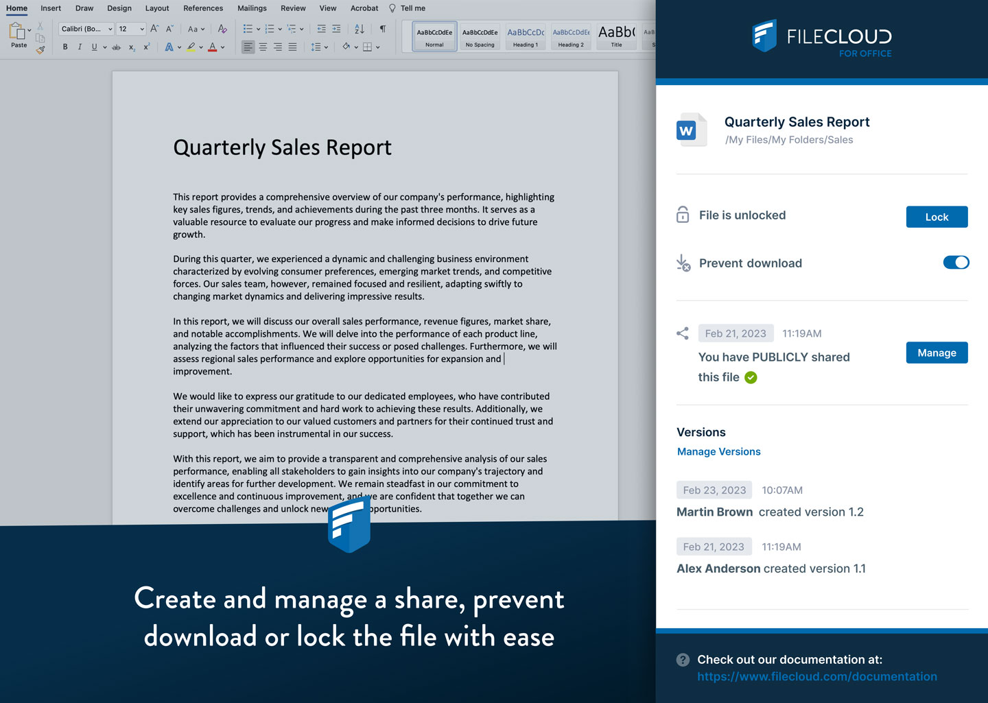 Installing and Using FileCloud for Office (FFO)